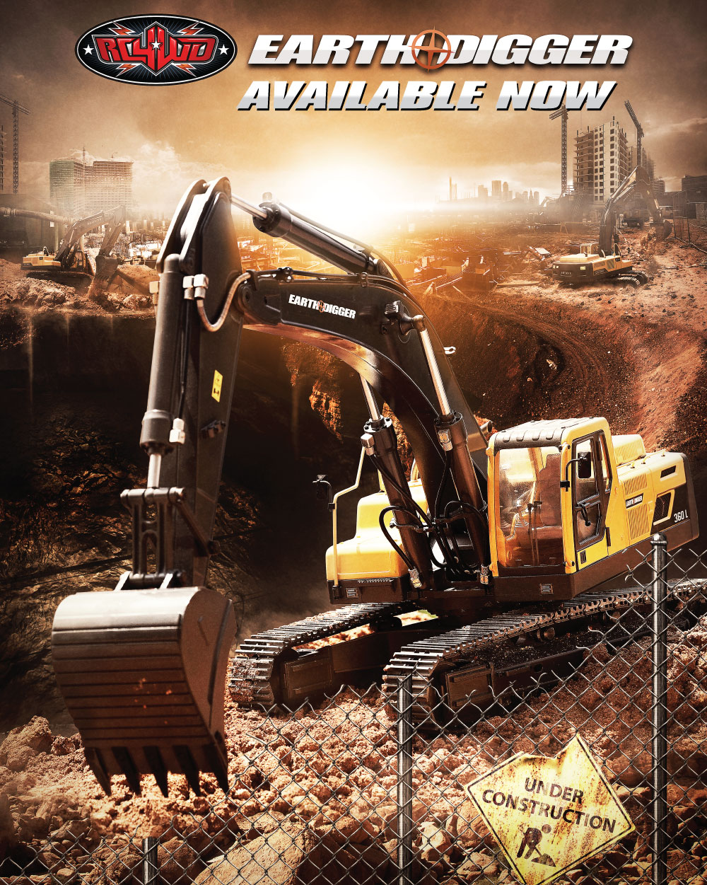 All New RC4WD 1/14 Scale Earth Digger 360L Hydraulic Excavator (RTR ...